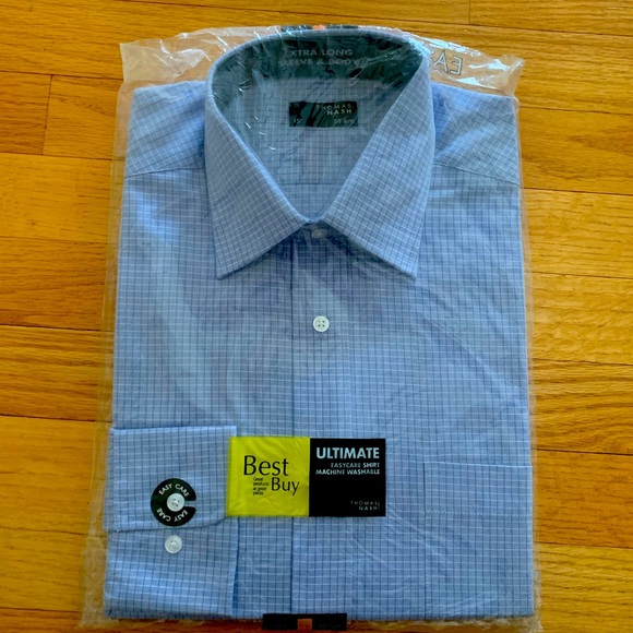 Thomas Nash | Shirts | Thomas Nash Dress Shirt Neck 5 Extra Long Sleeve ...